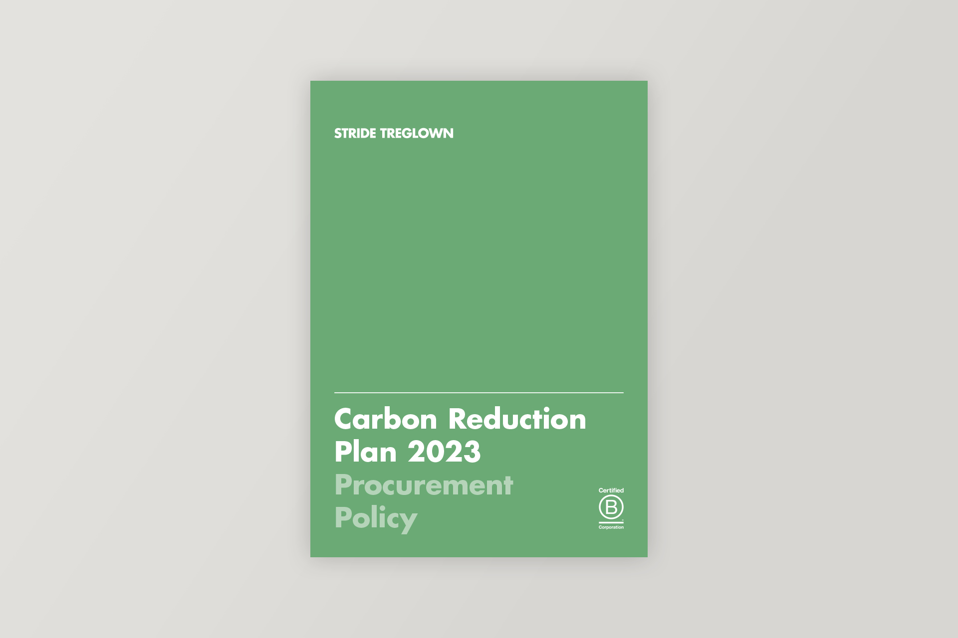 Carbon Reduction Plan 2023 - Downloads - Stride Treglown